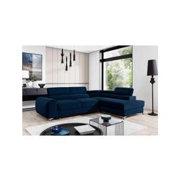 MF Design Lauryn Recamiere Rechts in Navyblau - (L) 205 x (B) 278 x (H) 92 cm | Gr.: onesize