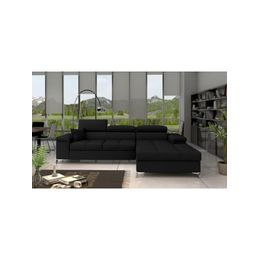 MF Design Ricky Recamiere Rechts in Schwarz - (L) 205 x (B) 281 x (H) 88 cm | Gr.: onesize