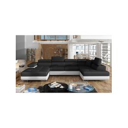 MF Design Rodri Recamiere Rechts in Schwarz - (L) 202 x (B) 345 x (H) 90 cm | Gr.: onesize
