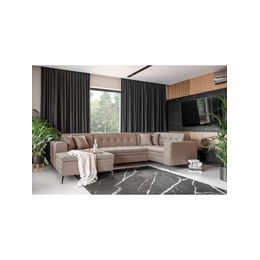 MF Design Monton Recamiere Links in Braunbeige - (L) 180 x (B) 340 x (H) 93 cm | Gr.: onesize