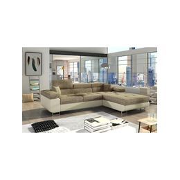 MF Design Amanda Recamiere Rechts in Beige - (L) 203 x (B) 289 x (H) 85 cm | Gr.: onesize