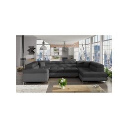 MF Design Lavin Recamiere Rechts in Dunkelgrau - (L) 340 x (B) 340 x (H) 90 cm | Gr.: onesize
