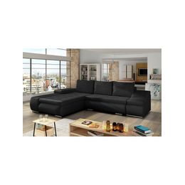 MF Design Onitaro Recamiere Links in Schwarz - (L) 200 x (B) 295 x (H) 82 cm | Gr.: onesize