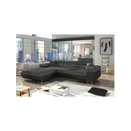 MF Design Amanda Recamiere Links in Grau - (L) 203 x (B) 289 x (H) 85 cm | Gr.: onesize
