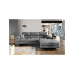 MF Design Amanda Recamiere Rechts in Charcoal - (L) 203 x (B) 289 x (H) 85 cm | Gr.: onesize