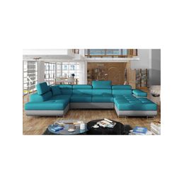 MF Design Rodri Recamiere Links in T&uuml;rkis - (L) 202 x (B) 345 x (H) 90 cm | Gr.: onesize