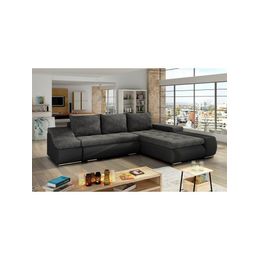 MF Design Onitaro Recamiere Rechts in Schwarz - (L) 200 x (B) 295 x (H) 82 cm | Gr.: onesize