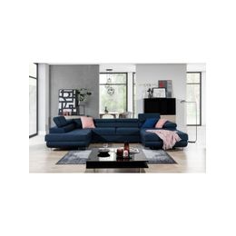 MF Design Rodri Recamiere Links in Navyblau - (L) 202 x (B) 345 x (H) 90 cm | Gr.: onesize