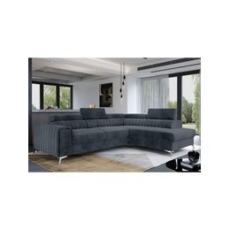 MF Design Lauryn Recamiere Rechts in Grau - (L) 205 x (B) 278 x (H) 92 cm | Gr.: onesize