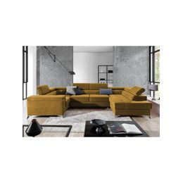 MF Design Tiya Recamiere Rechts in Senfgelb - (L) 342 x (B) 342 x (H) 88 cm | Gr.: onesize