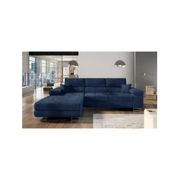 MF Design Amanda Recamiere Links in Navyblau - (L) 203 x (B) 289 x (H) 85 cm | Gr.: onesize