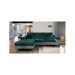 MF Design Amanda Recamiere Links in Smaragd - (L) 203 x (B) 289 x (H) 85 cm | Gr.: onesize