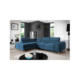 MF Design Lauryn Recamiere Links in Blau - (L) 205 x (B) 278 x (H) 92 cm | Gr.: onesize