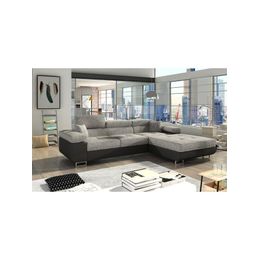 MF Design Amanda Recamiere Rechts in Grau - (L) 203 x (B) 289 x (H) 85 cm | Gr.: onesize