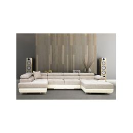 MF Design Rodri Recamiere Links in Beige - (L) 202 x (B) 345 x (H) 90 cm | Gr.: onesize