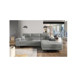 MF Design Amanda Recamiere Rechts in Silber - (L) 203 x (B) 289 x (H) 85 cm | Gr.: onesize