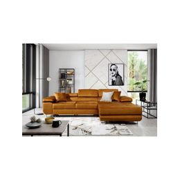 MF Design Amanda Recamiere Rechts in Senfgelb - (L) 203 x (B) 289 x (H) 85 cm | Gr.: onesize