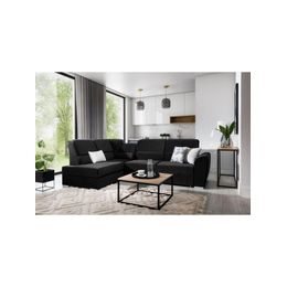 MF Design Silver Recamiere Links in Schwarz - (L) 270 x (B) 270 x (H) 93 cm | Gr.: onesize
