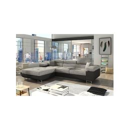 MF Design Amanda Recamiere Links in Grau - (L) 203 x (B) 289 x (H) 85 cm | Gr.: onesize