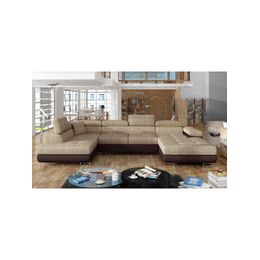 MF Design Rodri Recamiere Links in Beige - (L) 202 x (B) 345 x (H) 90 cm | Gr.: onesize