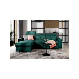 MF Design Falcon Recamiere Links in Flaschengr&uuml;n - (L) 248 x (B) 248 x (H) 95 cm | Gr.: onesize