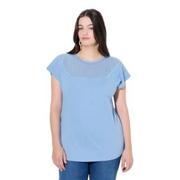 Ulla Popken Shirt in frostblau | Gr.: 58-60
