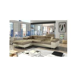 MF Design Amanda Recamiere Links in Beige - (L) 203 x (B) 289 x (H) 85 cm | Gr.: onesize