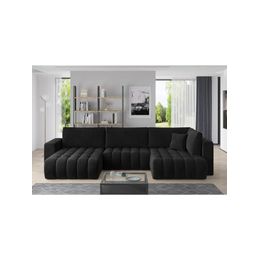 MF Design Bonita Recamiere Links in Schwarz - (L) 175 x (B) 350 x (H) 92 cm | Gr.: onesize