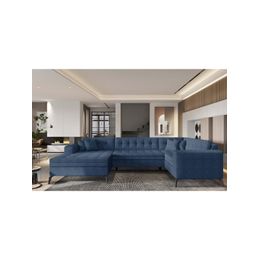 MF Design Monton Recamiere Links in Blau - (L) 180 x (B) 340 x (H) 93 cm | Gr.: onesize