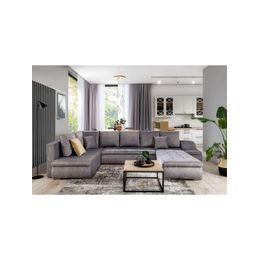 MF Design Gio Recamiere Rechts in Grau - (L) 190 x (B) 351 x (H) 82 cm | Gr.: onesize