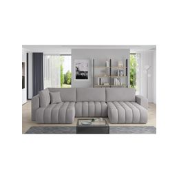 MF Design Bonita Recamiere Rechts in Grau - (L) 175 x (B) 350 x (H) 92 cm | Gr.: onesize