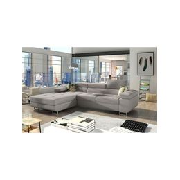 MF Design Amanda Recamiere Links in Grau - (L) 203 x (B) 289 x (H) 85 cm | Gr.: onesize
