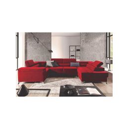 MF Design Tiya Recamiere Rechts in Rot - (L) 342 x (B) 342 x (H) 88 cm | Gr.: onesize
