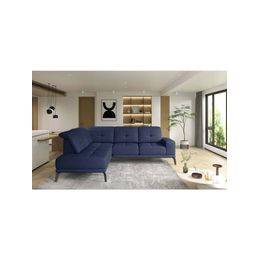 MF Design Neviro Recamiere Links in Marineblau - (L) 200 x (B) 275 x (H) 98 cm | Gr.: onesize