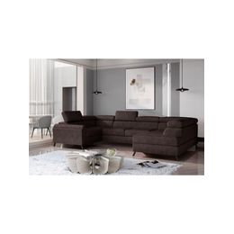MF Design Esco Recamiere Rechts in Braun - (L) 200 x (B) 336 x (H) 92 cm | Gr.: onesize