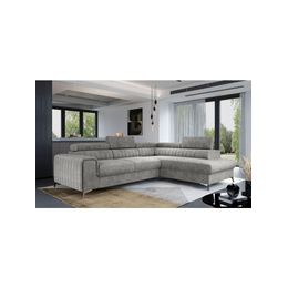 MF Design Lauryn Recamiere Rechts in Asphalt - (L) 205 x (B) 278 x (H) 92 cm | Gr.: onesize