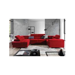 MF Design Tiya Recamiere Links in Rot - (L) 342 x (B) 342 x (H) 88 cm | Gr.: onesize
