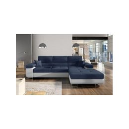 MF Design Amanda Recamiere Rechts in Marineblau - (L) 203 x (B) 289 x (H) 85 cm | Gr.: onesize