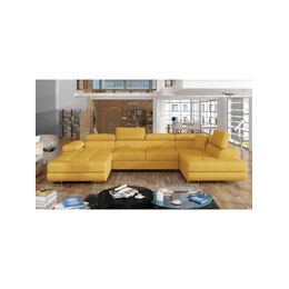MF Design Rodri Recamiere Rechts in Senf - (L) 202 x (B) 345 x (H) 90 cm | Gr.: onesize