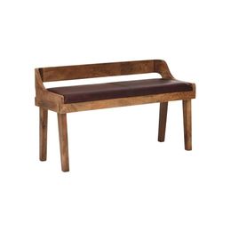FineBuy Sitzb&auml;nk in Braun / Mango / 108x43x63 | Gr.: onesize
