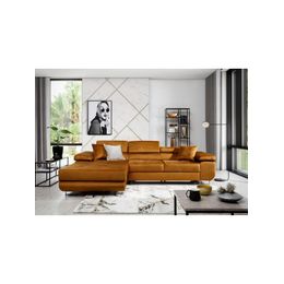MF Design Amanda Recamiere Links in Senfgelb - (L) 203 x (B) 289 x (H) 85 cm | Gr.: onesize