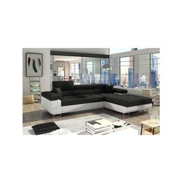 MF Design Amanda Recamiere Rechts in Schwarz - (L) 203 x (B) 289 x (H) 85 cm | Gr.: onesize