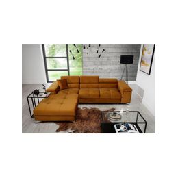 MF Design Ricky Recamiere Links in Senf - (L) 205 x (B) 281 x (H) 88 cm | Gr.: onesize