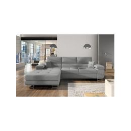 MF Design Amanda Recamiere Links in Silber - (L) 203 x (B) 289 x (H) 85 cm | Gr.: onesize