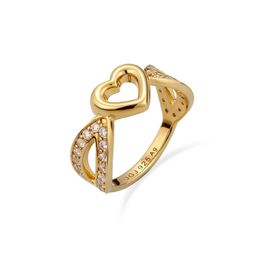 Elli Ring 925 Sterling Silber in Gold | Gr.: 54