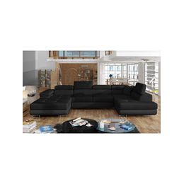 MF Design Rodri Recamiere Rechts in Schwarz - (L) 202 x (B) 345 x (H) 90 cm | Gr.: onesize