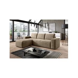 MF Design Rush Recamiere Links in Braunbeige - (L) 302 x (B) 302 x (H) 95 cm | Gr.: onesize