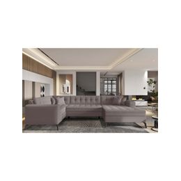 MF Design Monton Recamiere Rechts in Taupe - (L) 180 x (B) 340 x (H) 93 cm | Gr.: onesize