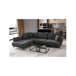 MF Design Lardo Recamiere Links in Asphalt - (L) 191 x (B) 276 x (H) 90 cm | Gr.: onesize