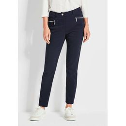 GOLDNER Kurzgr&ouml;&szlig;e: Lange Schlupfhose BELLA in marine | Gr.: 26